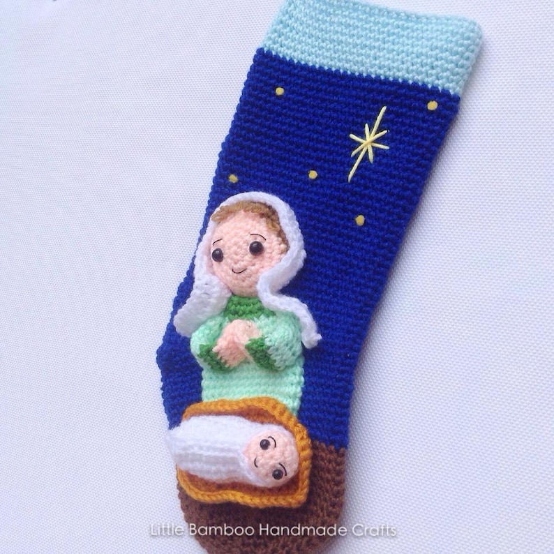 Pattern-nativity Christmas Stocking-crochet Pattern Pdf - Etsy