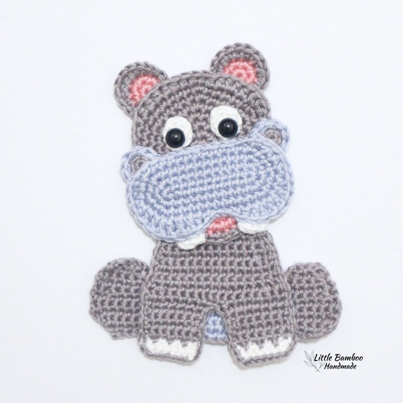 Hippo Applique - Etsy