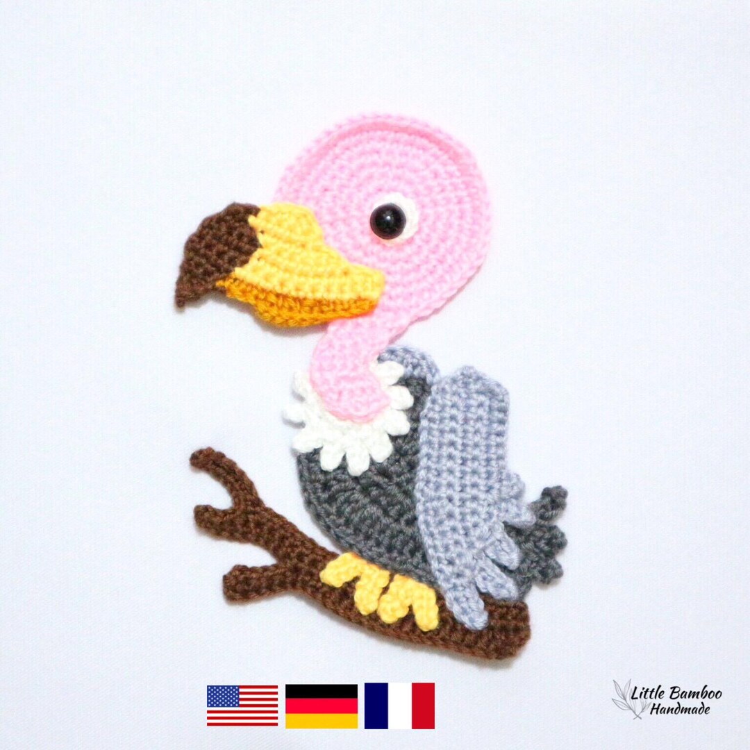 PATTERN- Vulture Applique-crochet Pattern, Pdf - Etsy