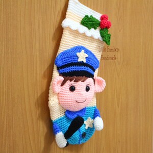 PATTERN - Policeman Christmas Stocking - Crochet Pattern, Pdf - Etsy