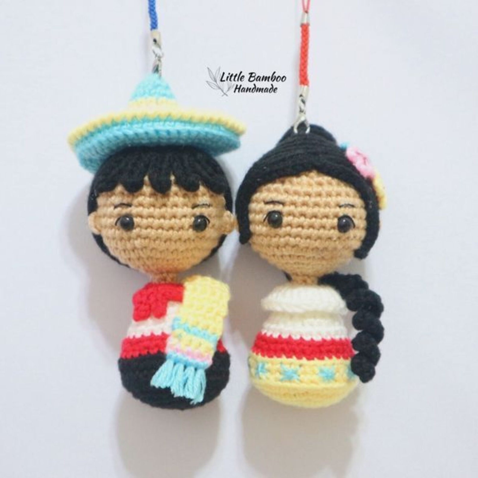 Pattern-mexican Boy and Girl Keychain-crochet Pattern, Pdf - Etsy