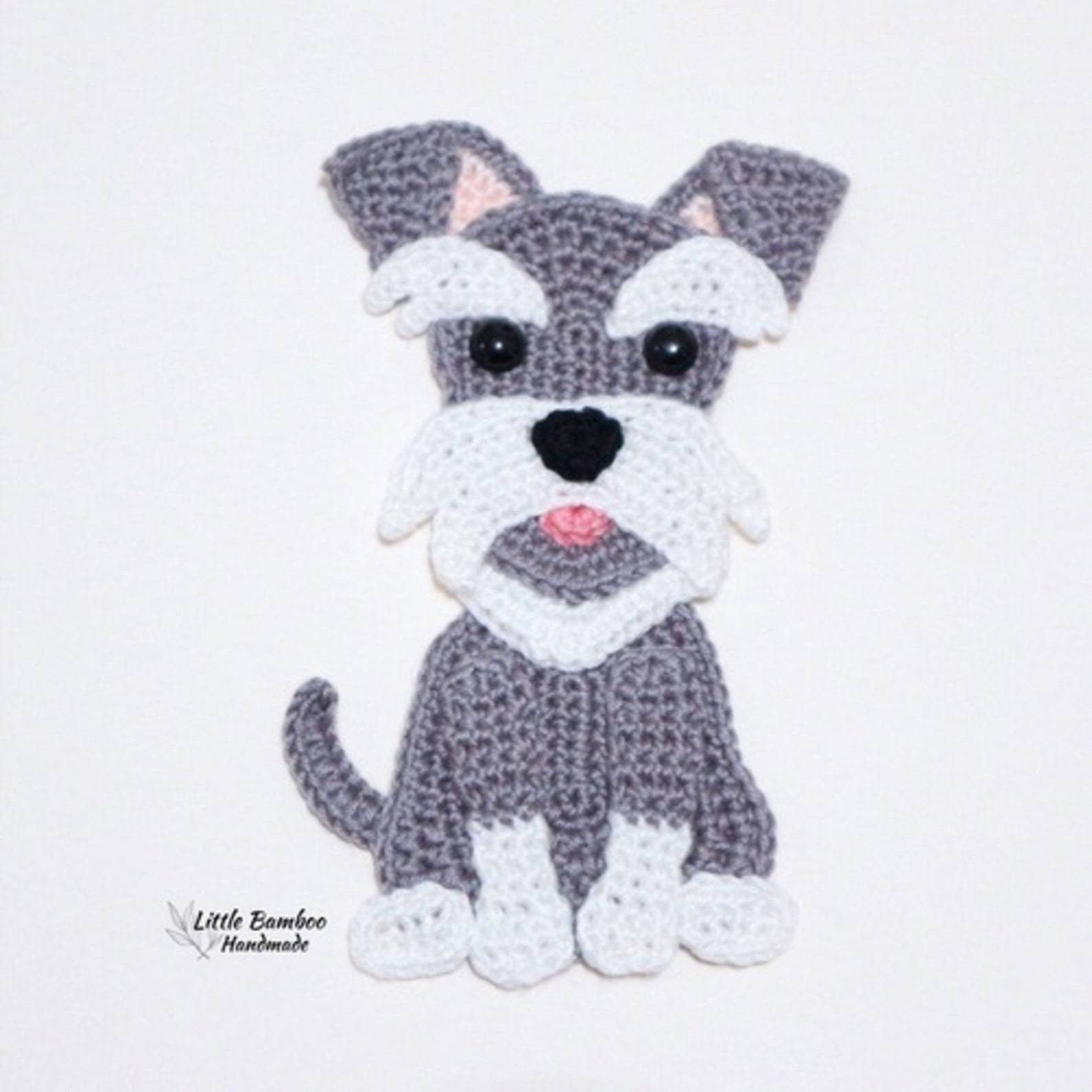 PATTERN Schnauzer Applique-Crochet Pattern pdf | Etsy