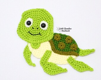 Crochet Turtle Applique | Etsy