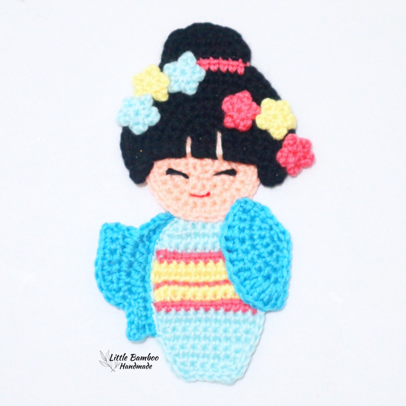 PATTERN Kokeshi Japanese Doll Applique-crochet Pattern Pdf - Etsy New ...