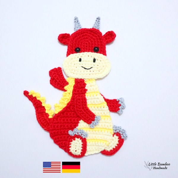 Crochet Motif Dragon - Etsy