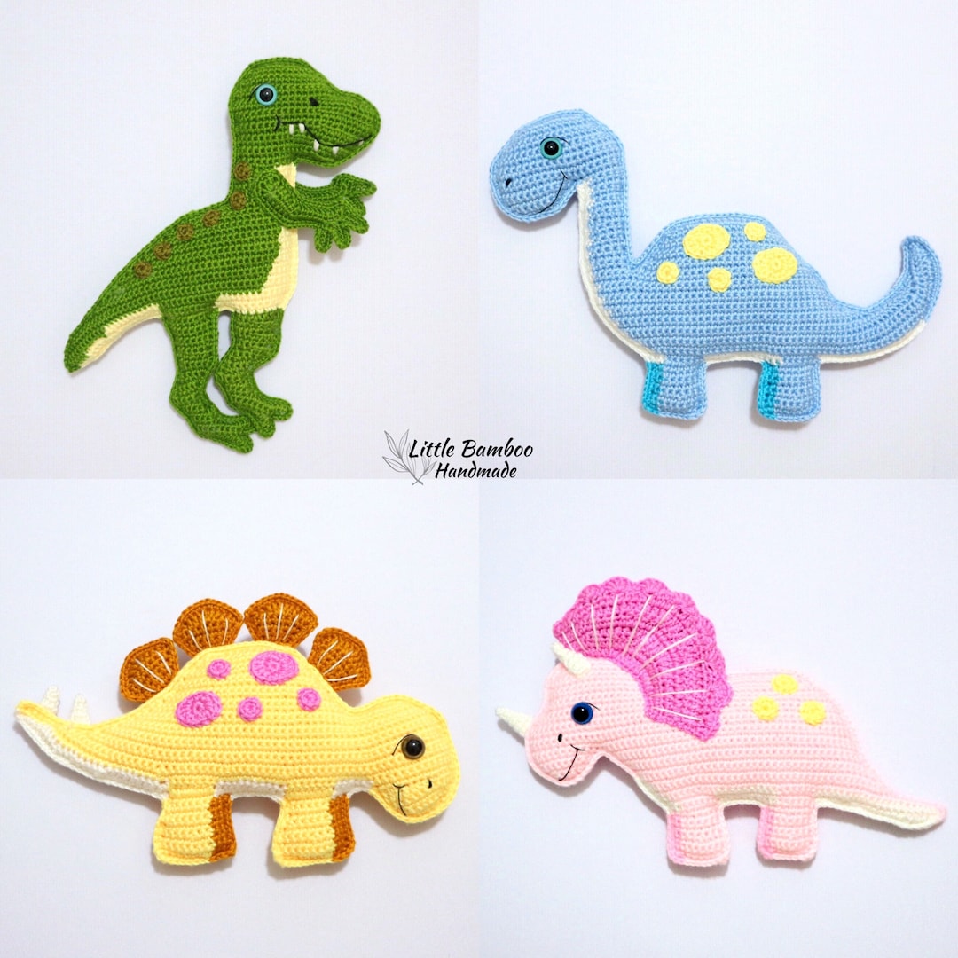 PATTERN- Dinosaur Ragdoll Set - T-rex, Brachiosaurus, Stegosaurus and ...
