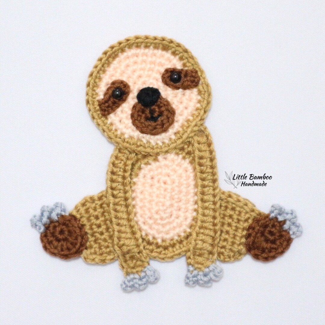 PATTERN- Sloth Applique-crochet Pattern, Pdf - Etsy
