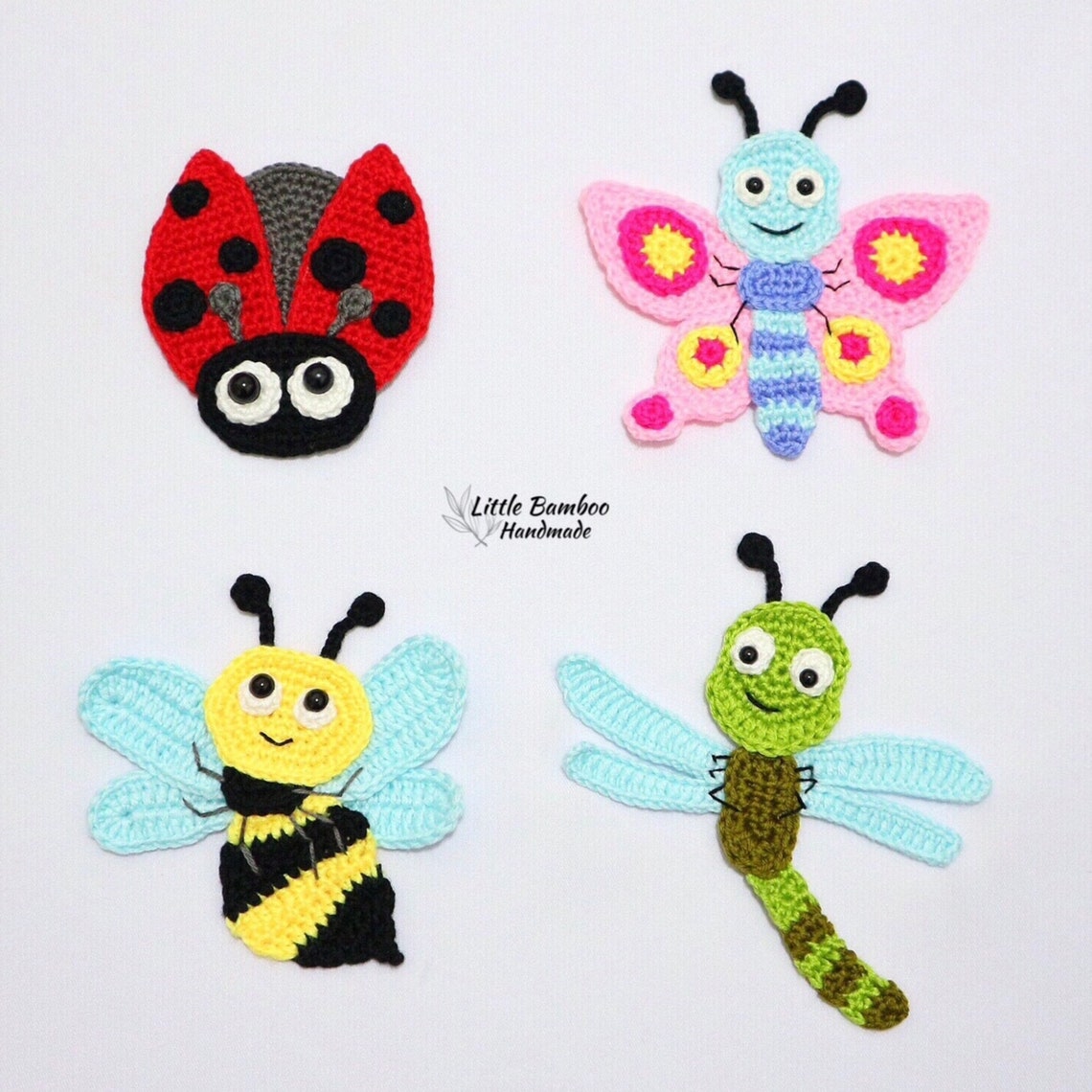 PATTERN Garden Insects Applique Set-ladybird Butterfly Bee | Etsy