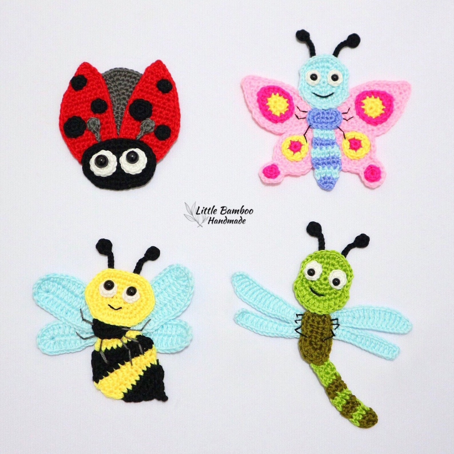 PATTERN Garden Insects Applique Set-ladybird Butterfly Bee | Etsy