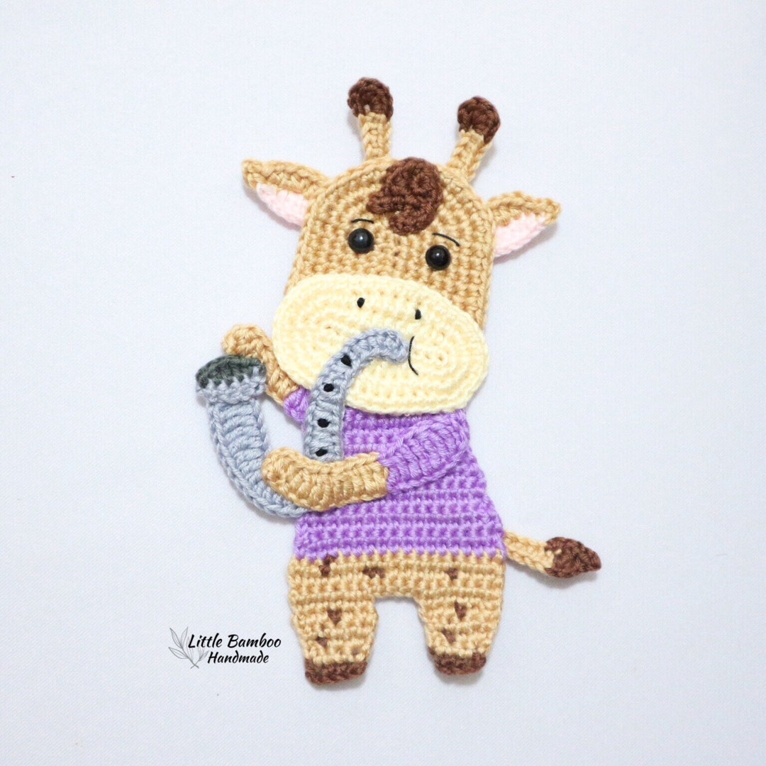 PATTERN- Giraffe Playing Saxophone Applique-crochet Pattern, Pdf - Etsy