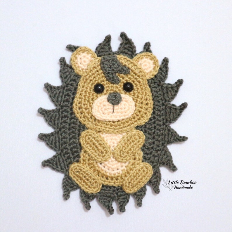 PATTERN Hedgehog Applique-crochet Pattern Pdf - Etsy