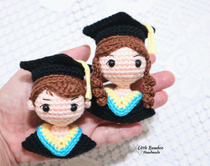 Graduation Owl Crochet Pattern Owl Amigurumi Crocheted Bird - Etsy