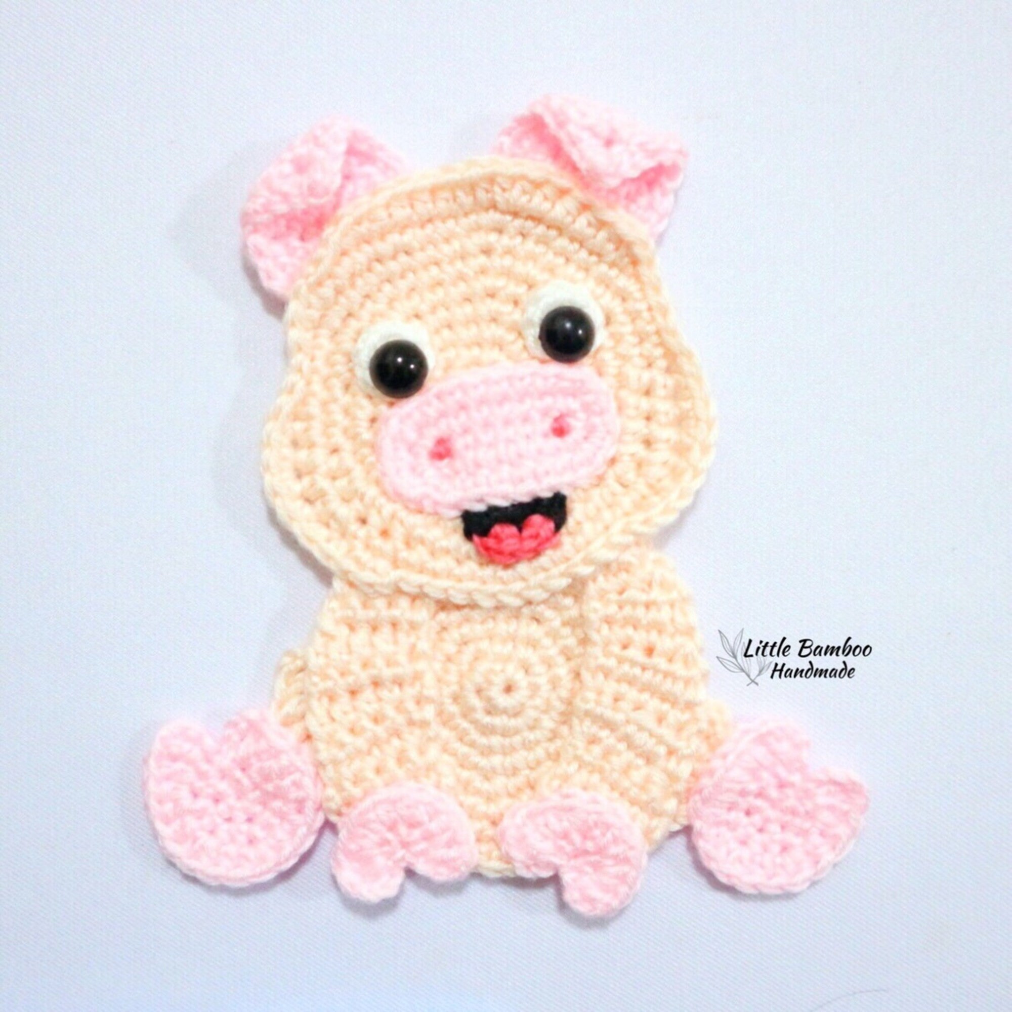 PATTERN Pig Applique-Crochet Pattern pdf | Etsy