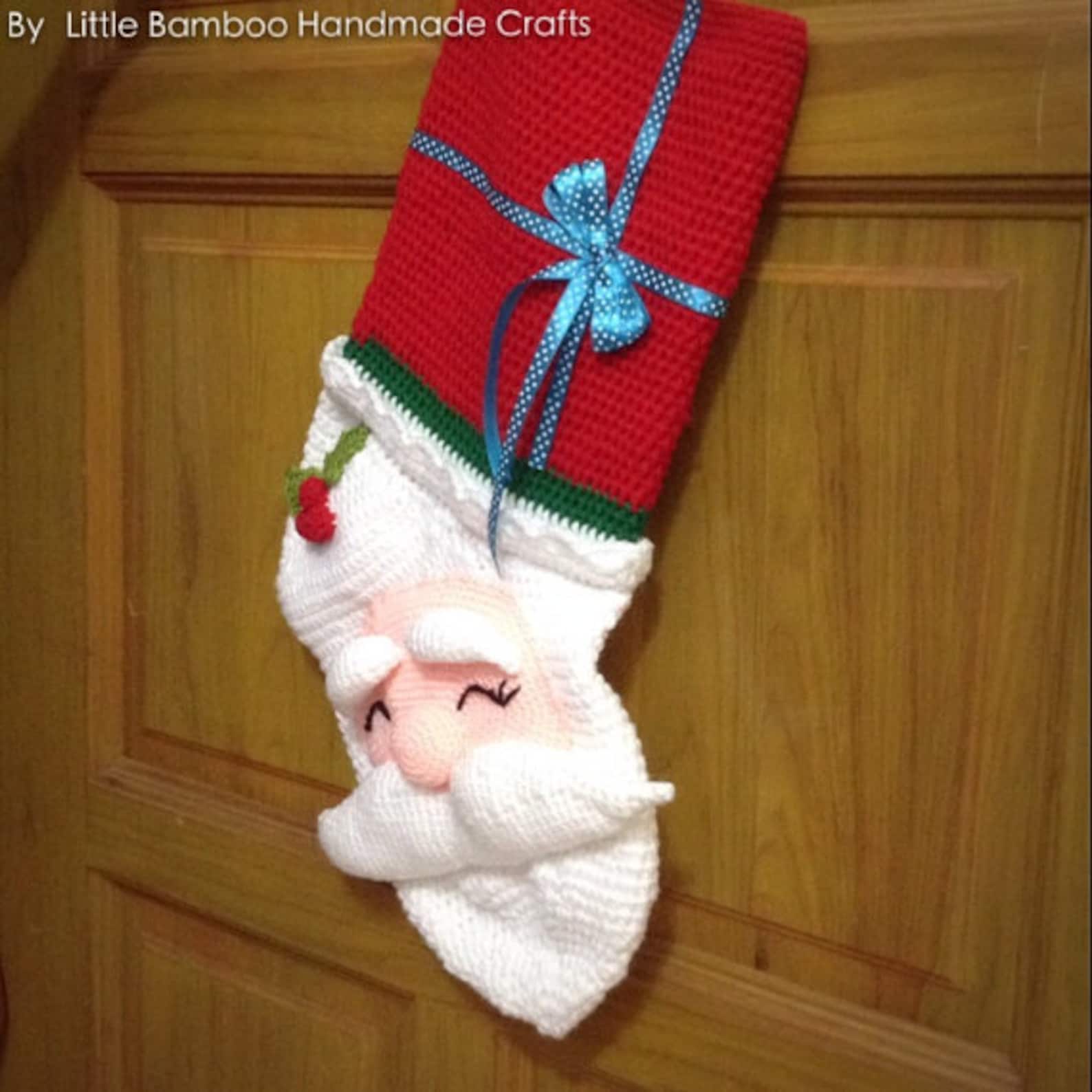 PATTERN Santa Christmas Stocking Crochet Pattern Pdf - Etsy