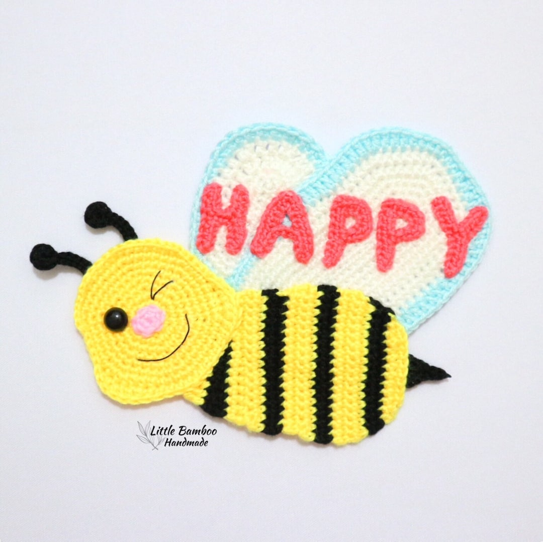 PATTERN- Be Happy Applique-crochet Pattern, Pdf - Etsy