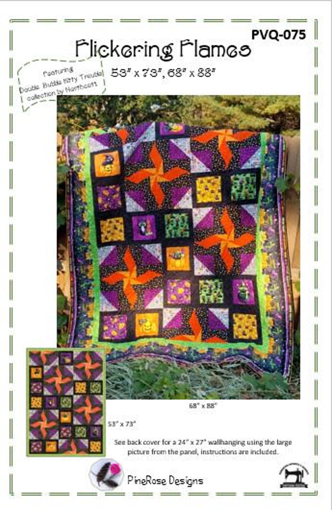 PVQ-075 Flickering Flames Digital Quilt Pattern - Etsy