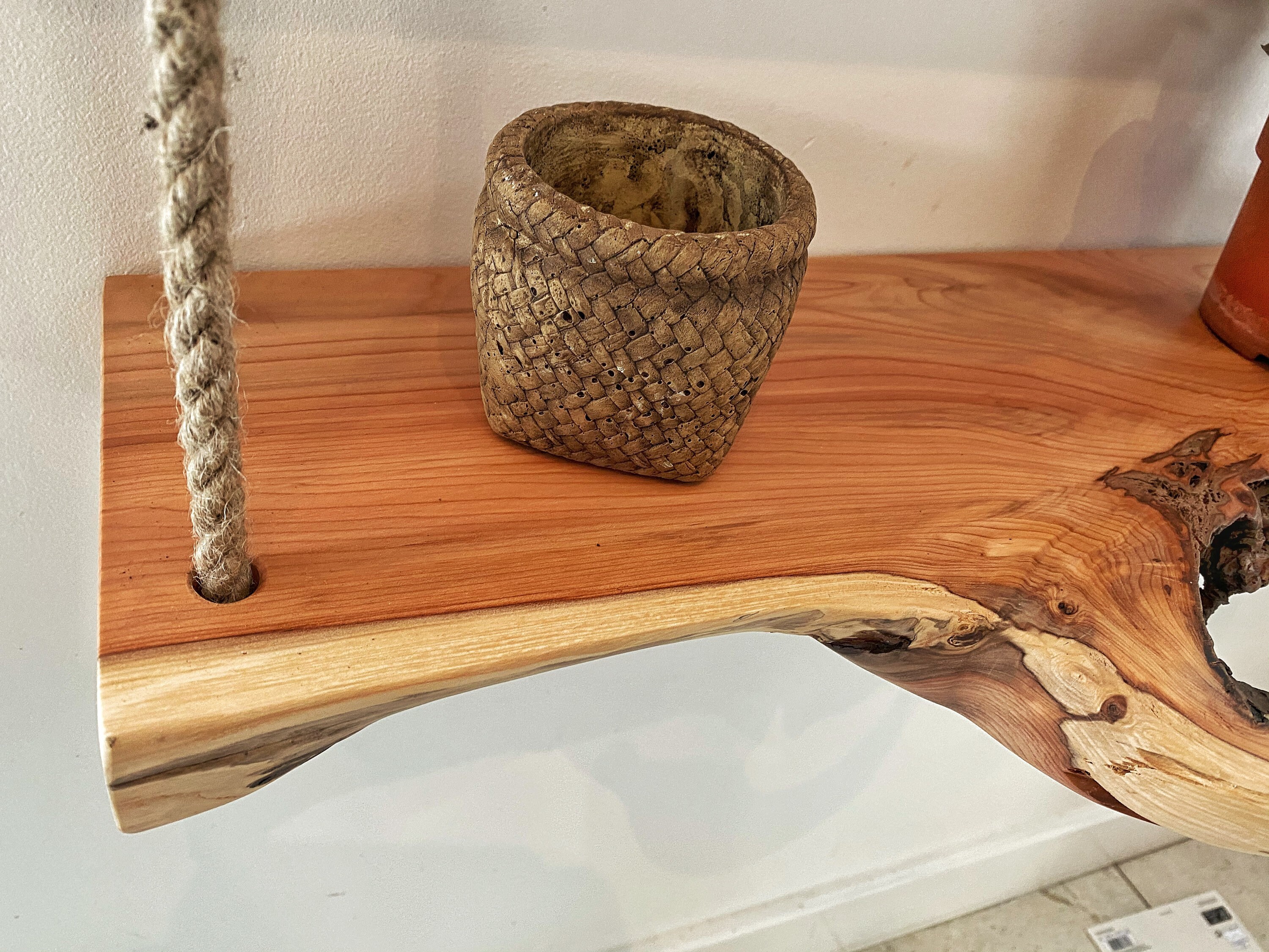 Live Edge Hanging Plant Shelves. - Etsy UK