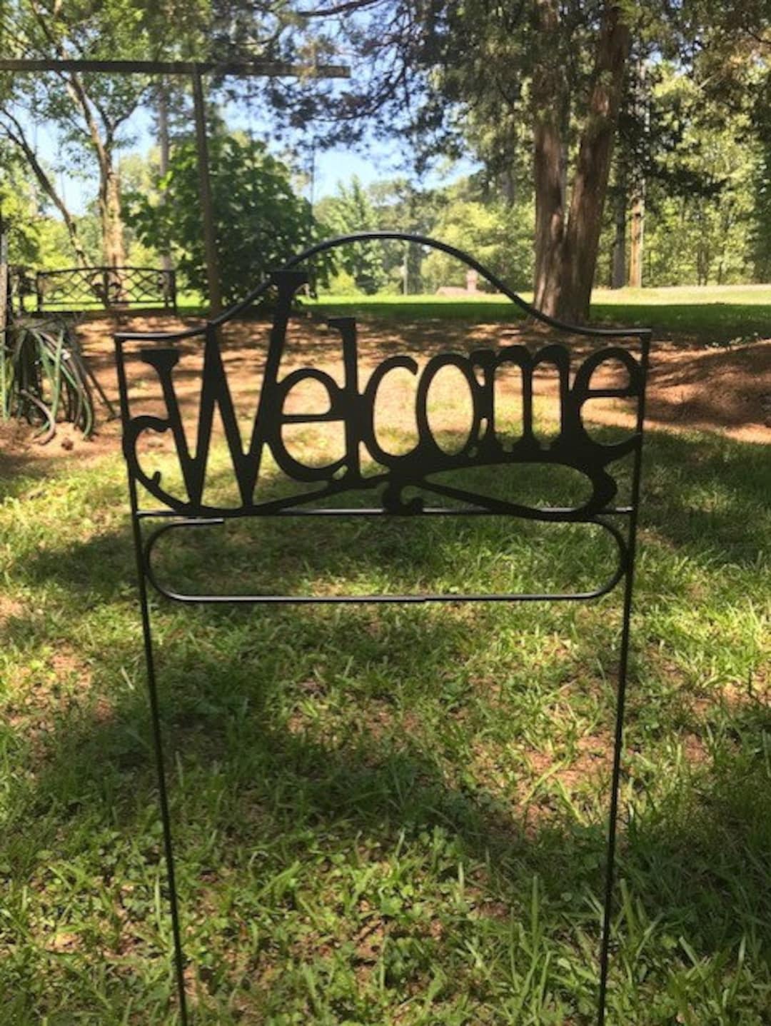 Flag Arbor "welcome" for Garden Flag - Etsy