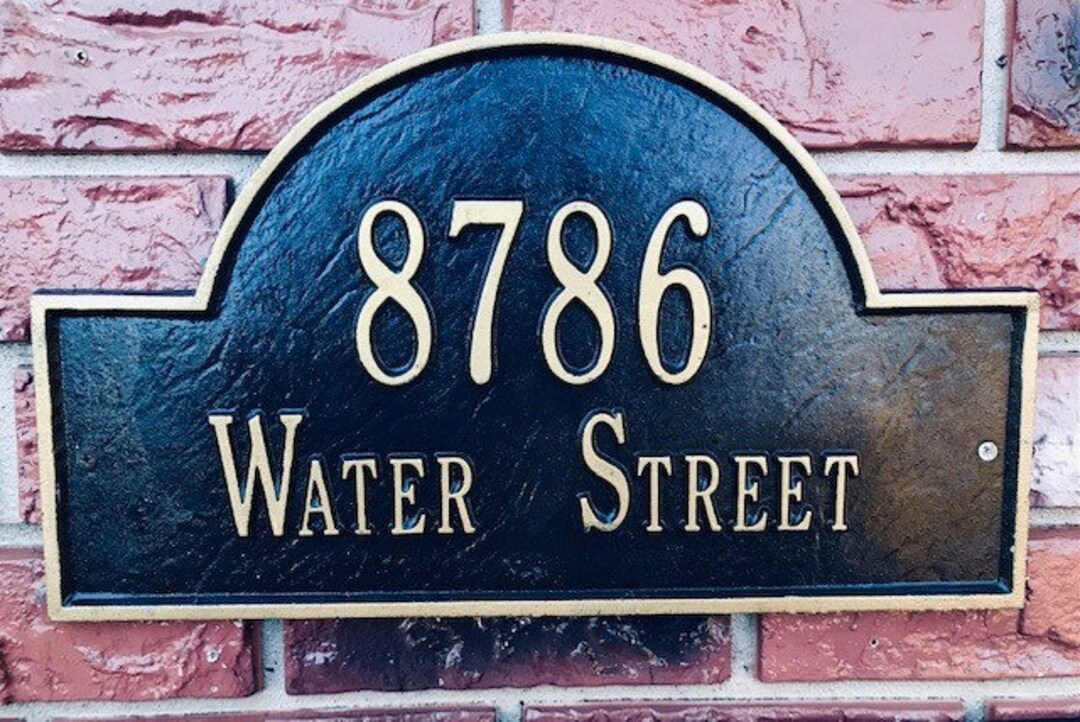 Arch Marker Address Wall Plaque - Etsy