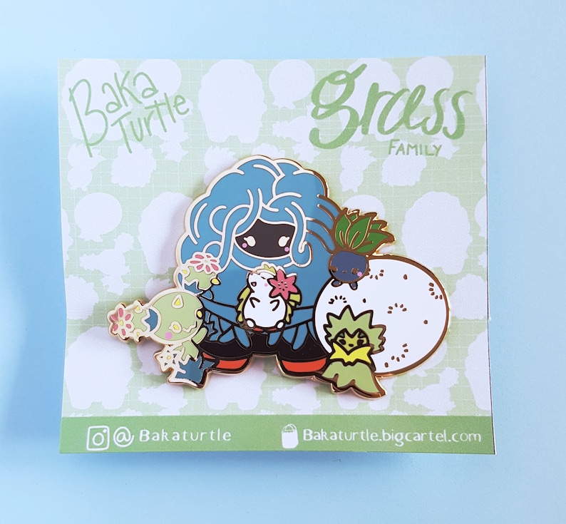 Grass Pocket Family Hard Enamel Pin - Etsy