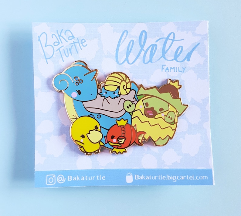Water Pocket Family Hard Enamel Pin - Etsy