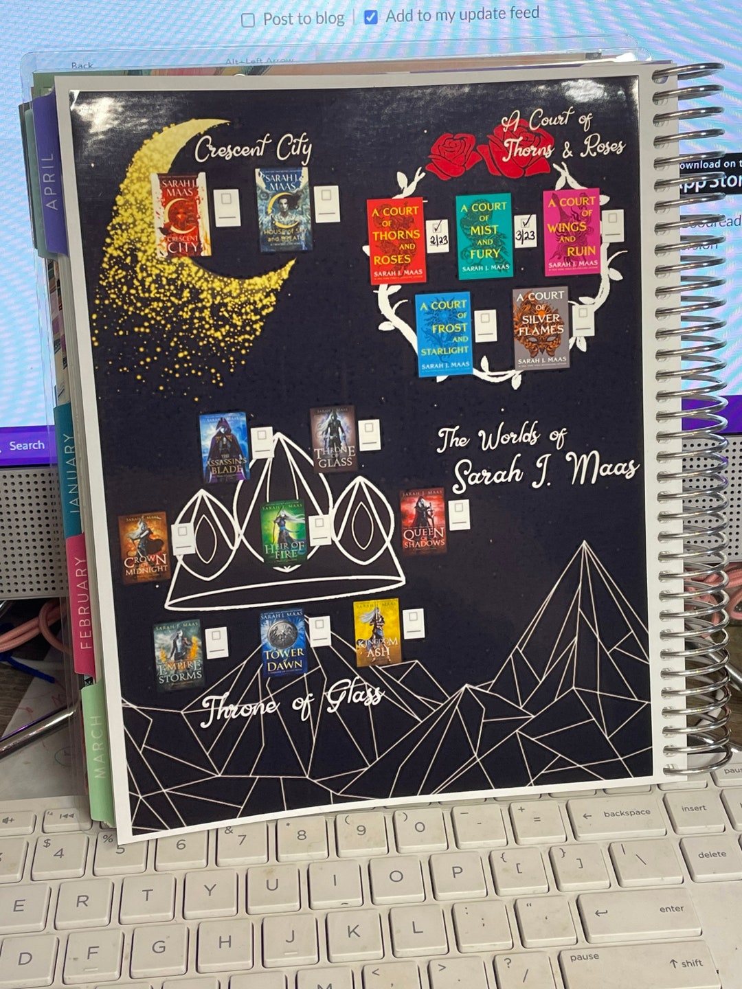 Worlds of SJM Book Checklist Vinyl Stickers - Etsy