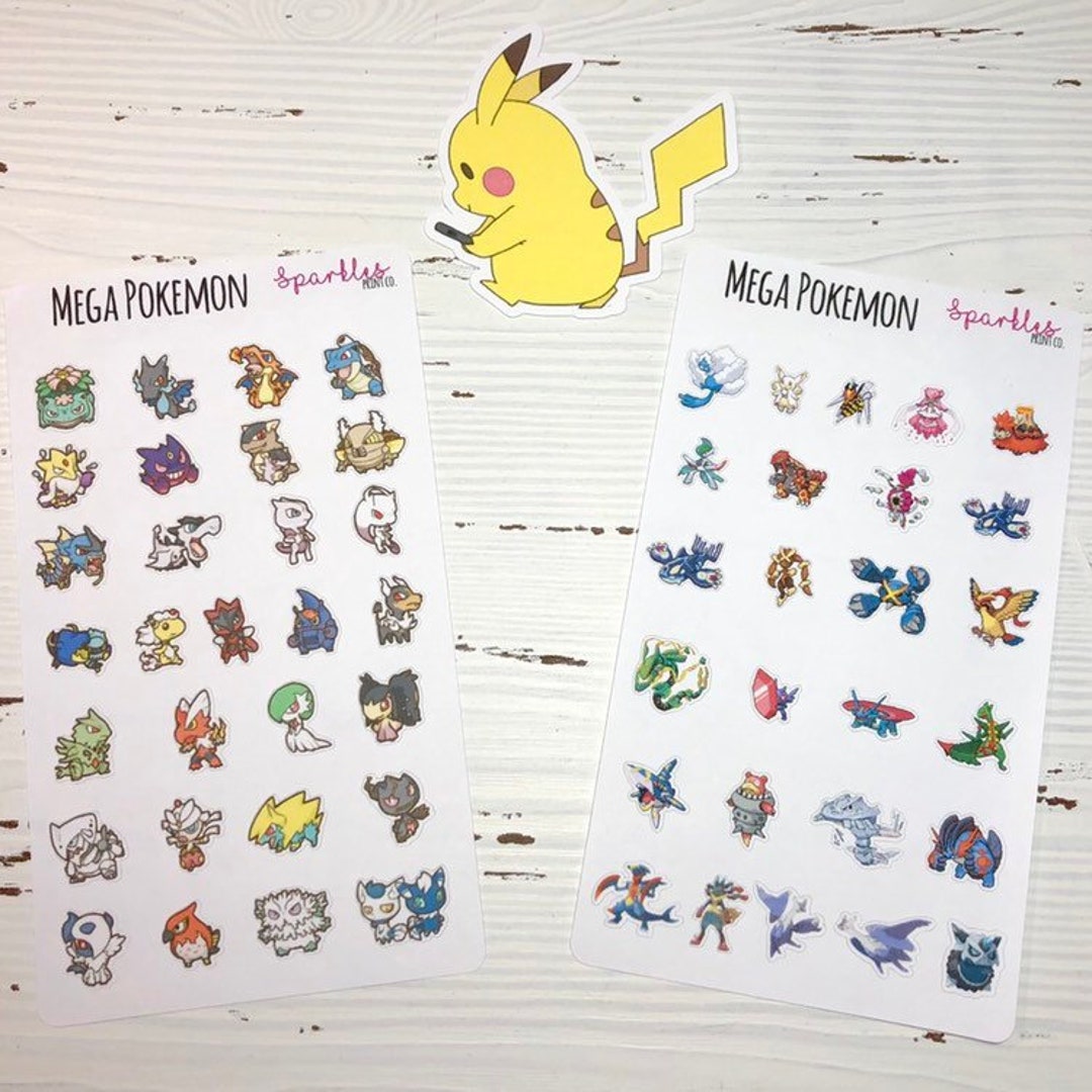 Mega Pokemon Vinyl Stickers || Planner Stickers & Accessories 4 Erin ...