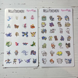 Mega Pokemon Vinyl Stickers Planner Stickers & Accessories 4 Erin ...