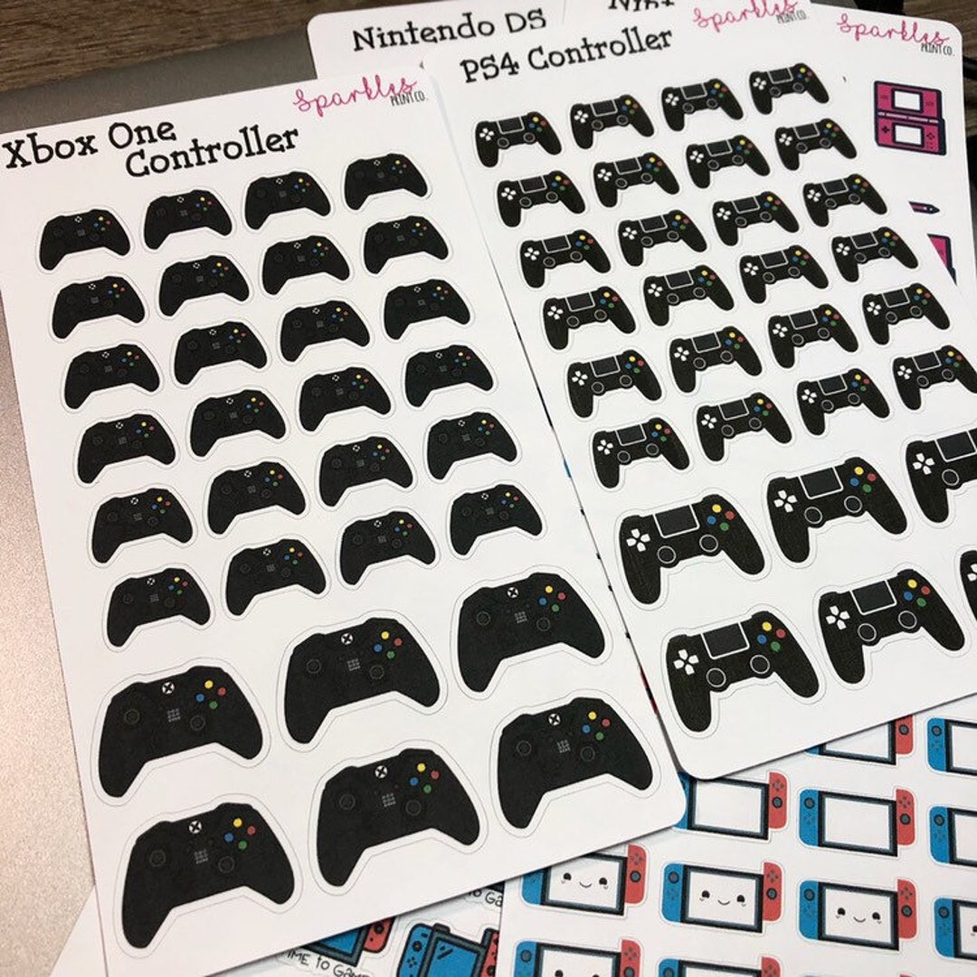 Xbox One & Ps4 Controllers on Vinyl Planner Stickers and Accessories 4 ...