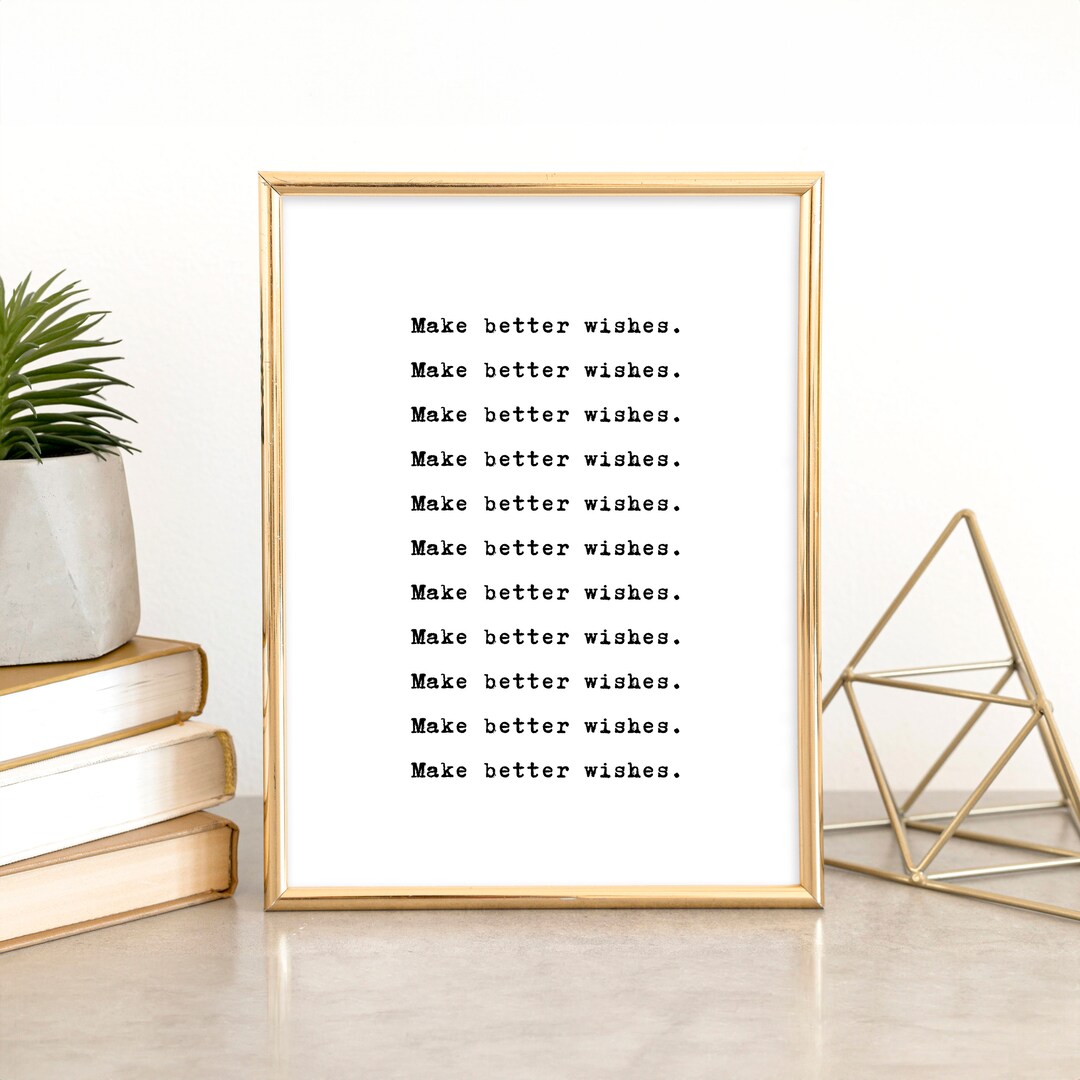 Printable Download Wall Art - Make Better Wishes - Etsy
