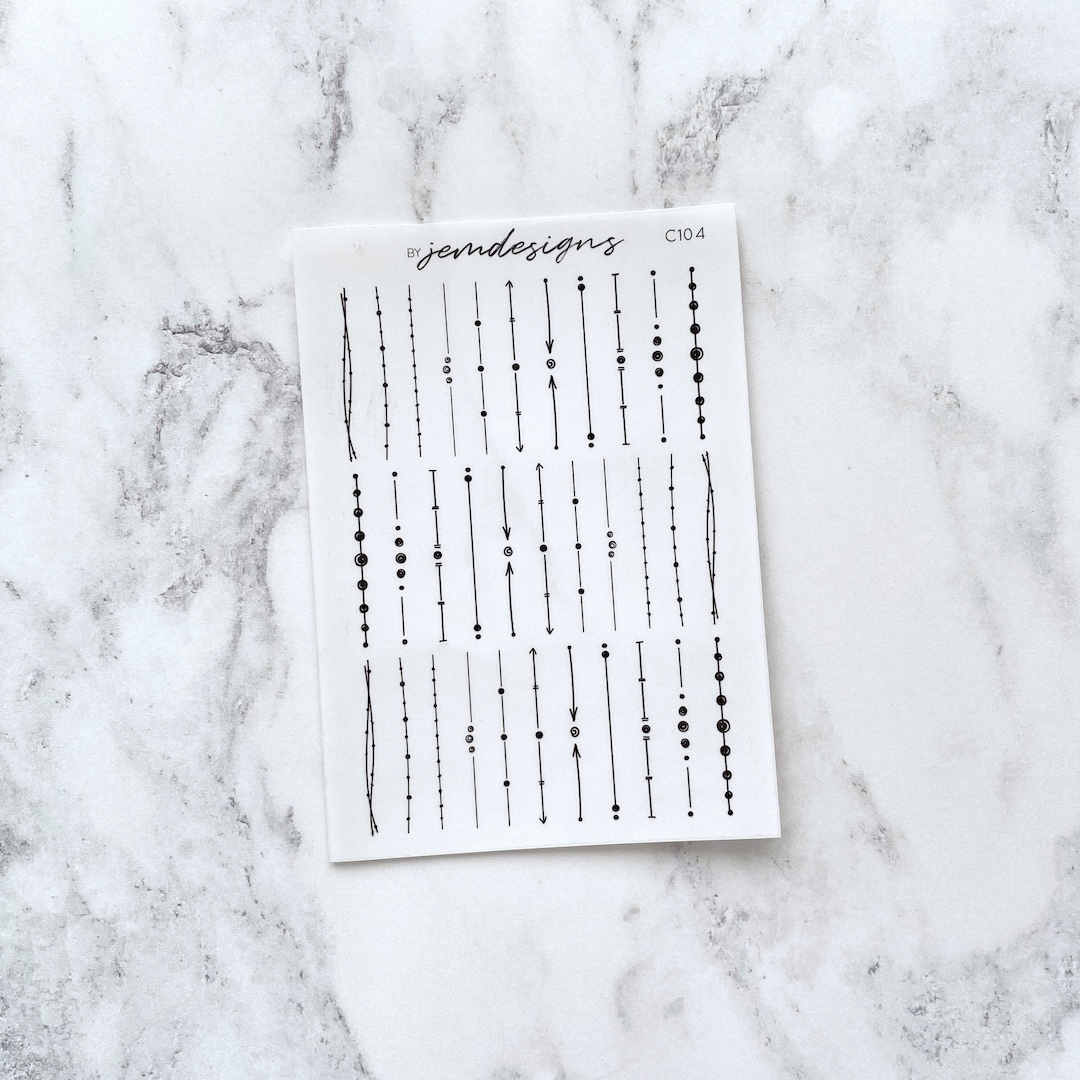 CLEAR Text Divider Stickers - Transparent Decorative Planner Stickers ...