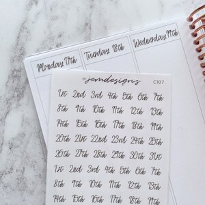 CLEAR Date Stickers Script Font Transparent Stickers, Redate Undated ...