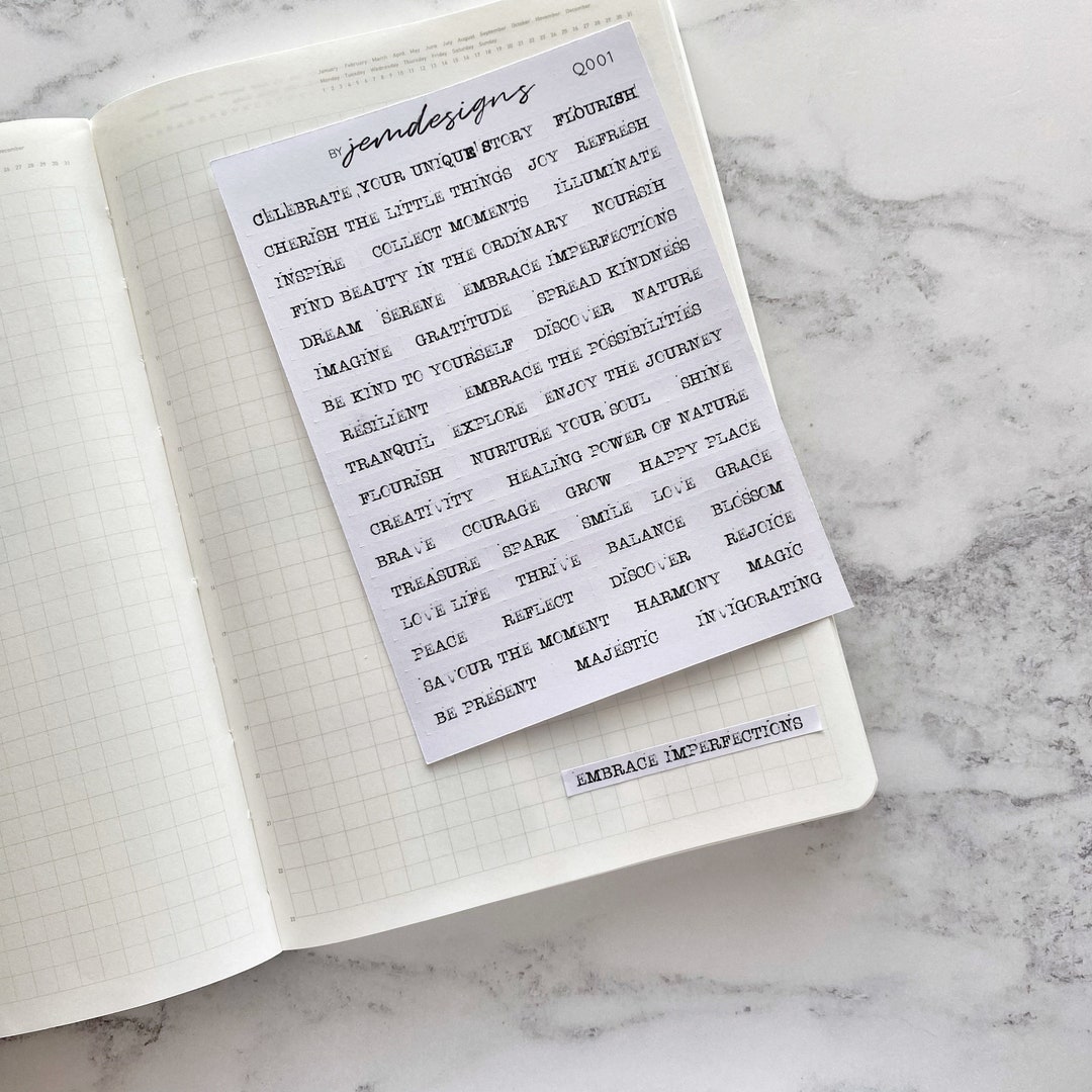 Junk Journal Sentiments, Gratitude Stickers for Scrapbooks Planners ...