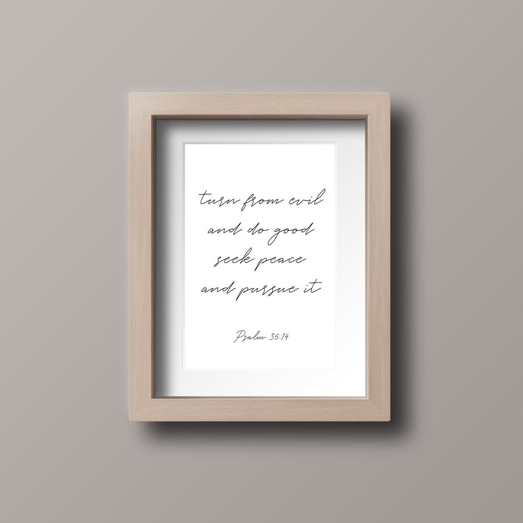 Printable Wall Art - Psalm 35:14 - Christian Quotes and Scripture - Etsy