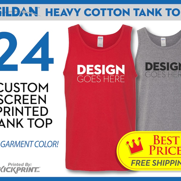 Custom Logo Tank Tops Bulk - Etsy