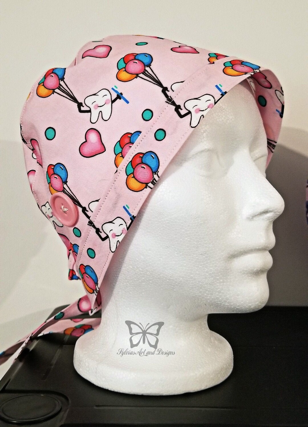 Pink Dental Scrub caps/Surgical caps/Unisex Scrub caps/dental hygienist ...