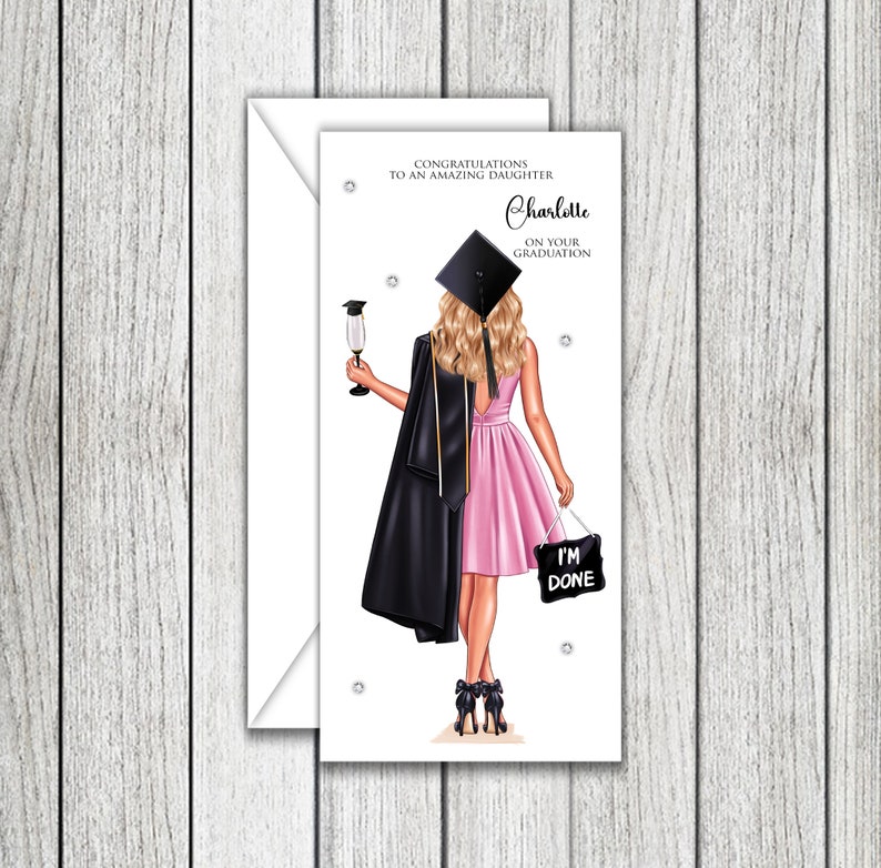 Personalised Graduation DL Card - Granddaughter, Daughter, Goddaughter ...