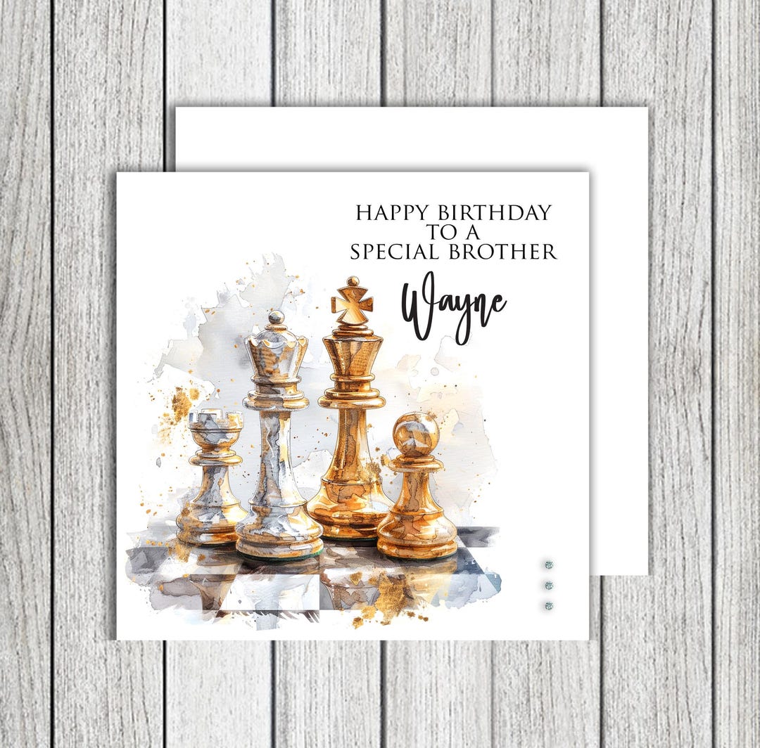 Happy Birthday Chess Birthday Card - Etsy