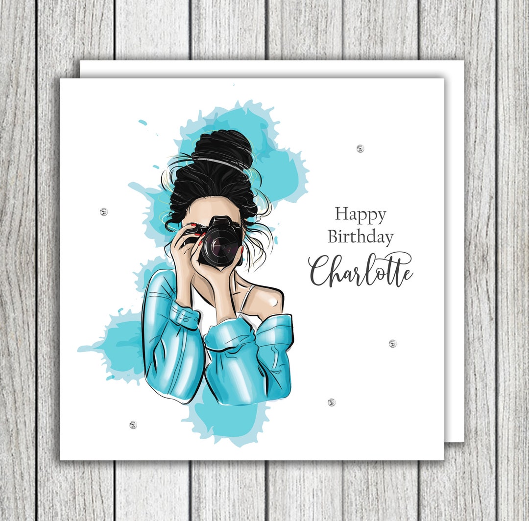 Female Photographer, Birthday Card - Etsy
