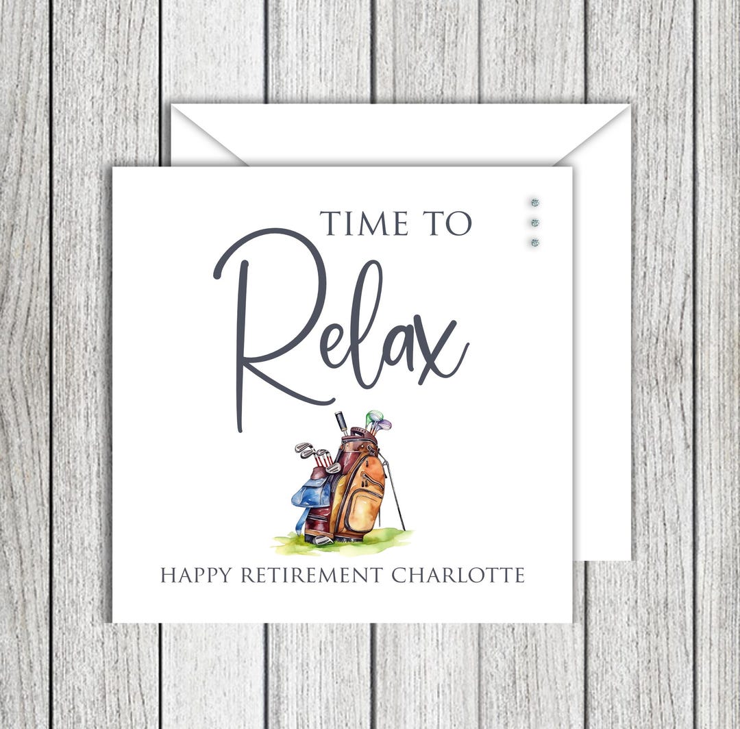 Time to Relax Golf Retirement Card - Etsy
