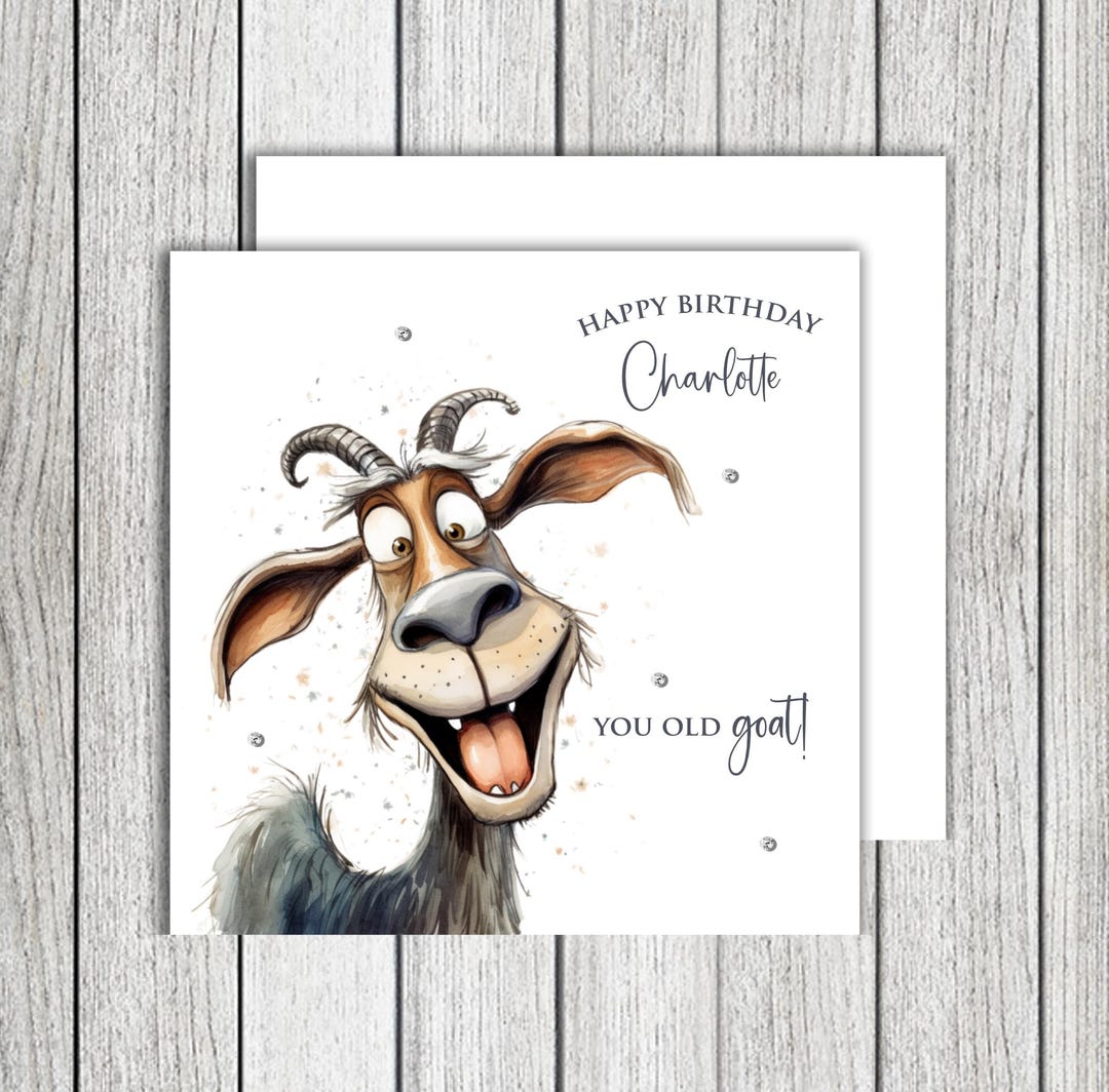 Happy Birthday You Old Goat! Birthday Card - Etsy