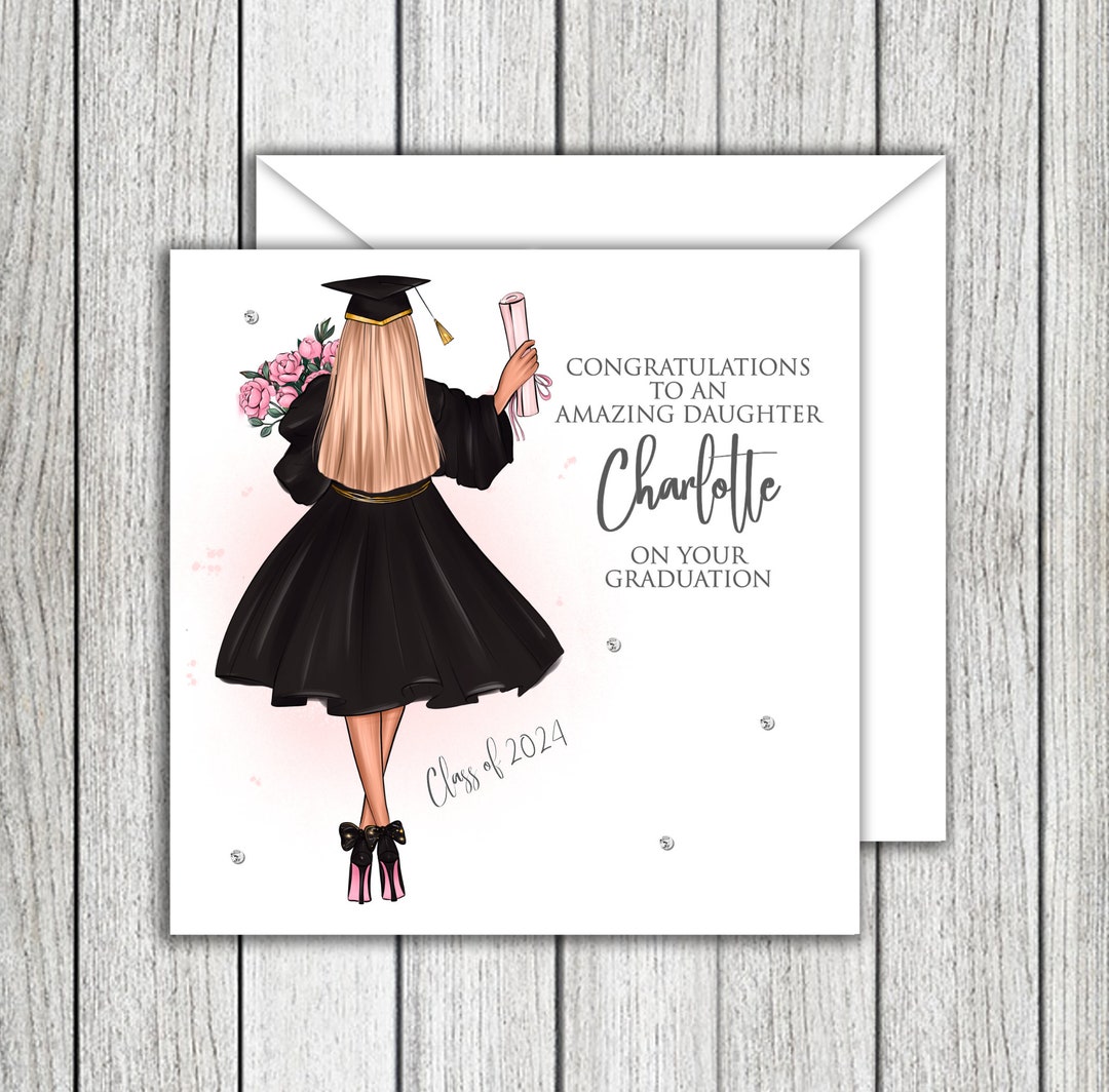 Personalised Graduation Card Granddaughter, Daughter, Goddaughter ...