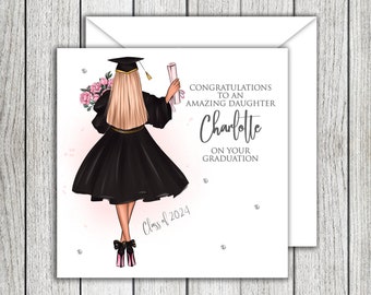 Personalised Graduation Card Female Daughter Great Granddaughter ...