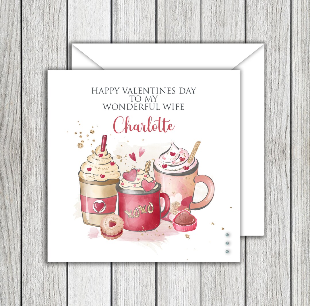 Wife Coffee and Cake Valentines Day - Etsy