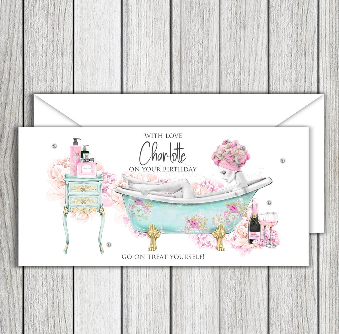 Spa Day Go on Treat Yourself Birthday Money Wallet - Etsy