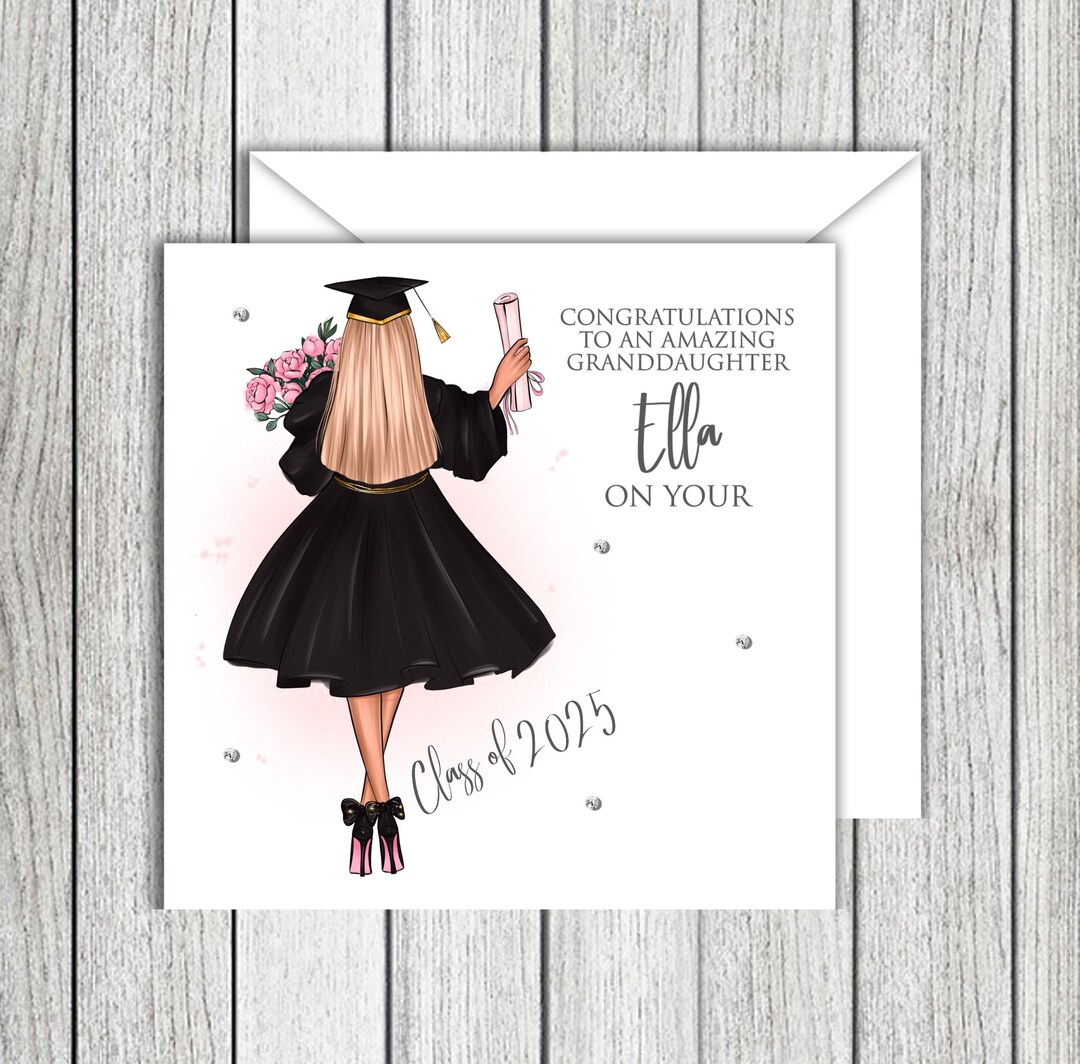 Personalised Graduation Card - Granddaughter, Daughter, Goddaughter ...