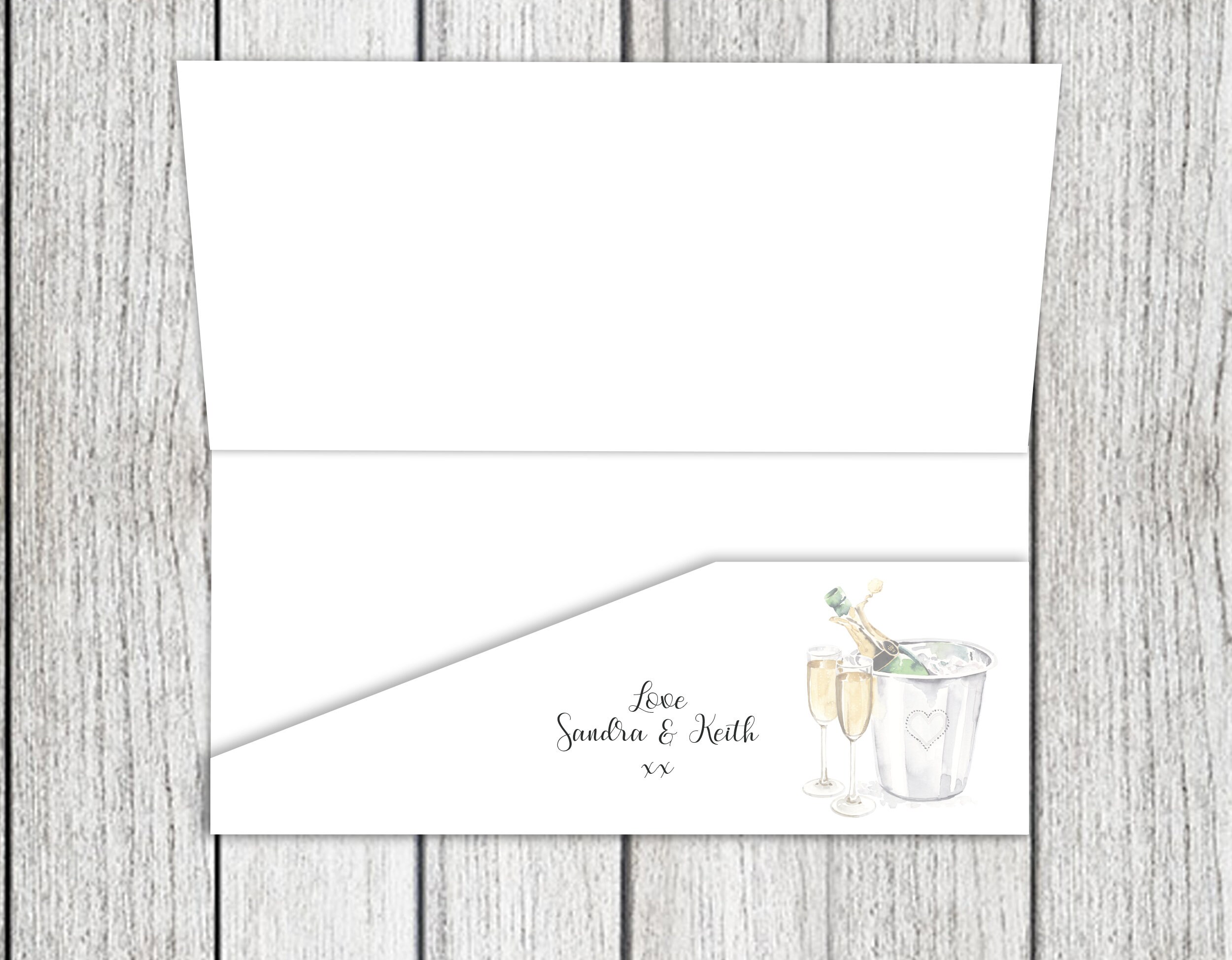 Champagne & Ice Bucket Anniversary Card or Money/gift Voucher - Etsy UK