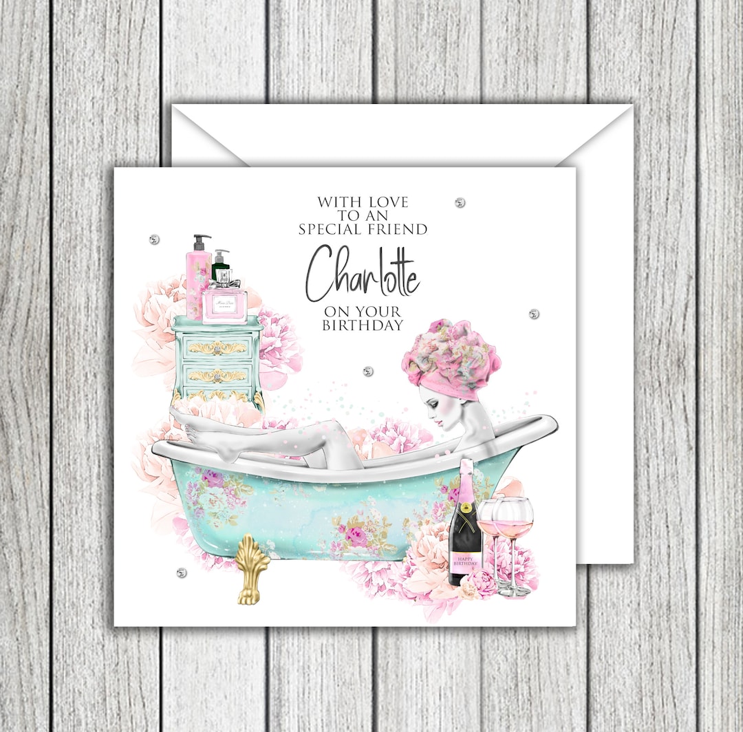 Spa Day Birthday Card Female Birthday Card - Etsy