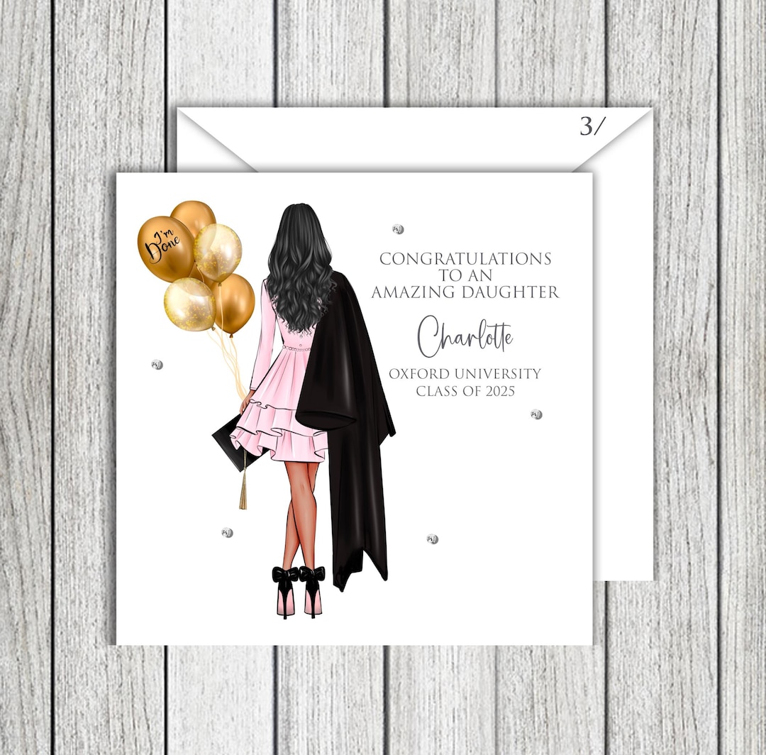 Personalised Graduation Card Granddaughter, Daughter, Goddaughter ...