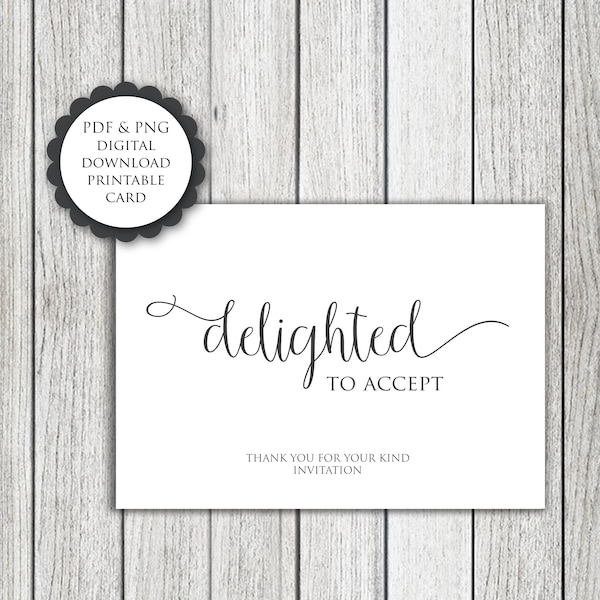 Printable Acceptance Card - Etsy